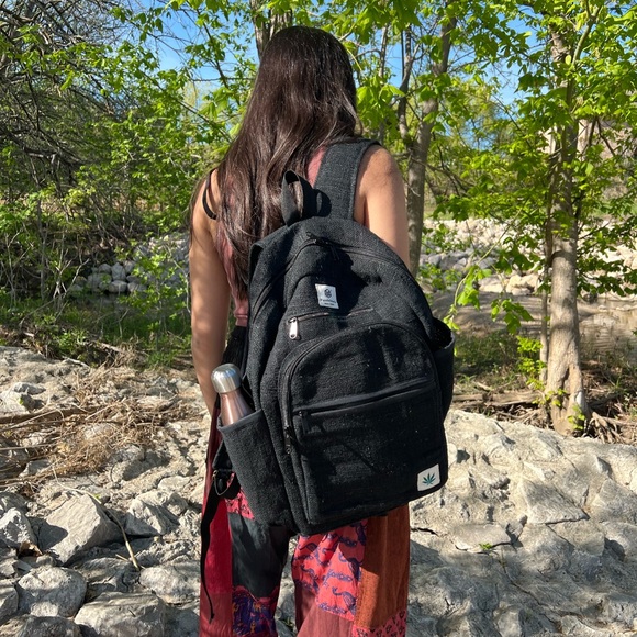 Puzzlestack | Bags | Kailash Himalayan Pure Hemp Black Backpack | Poshmark
